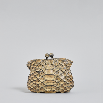 Antique Python(アンティークパイソン)ワンランク上の育てるヘビ革口金小銭入れ 小 – VIA DOAN（ヴィア ドアン）